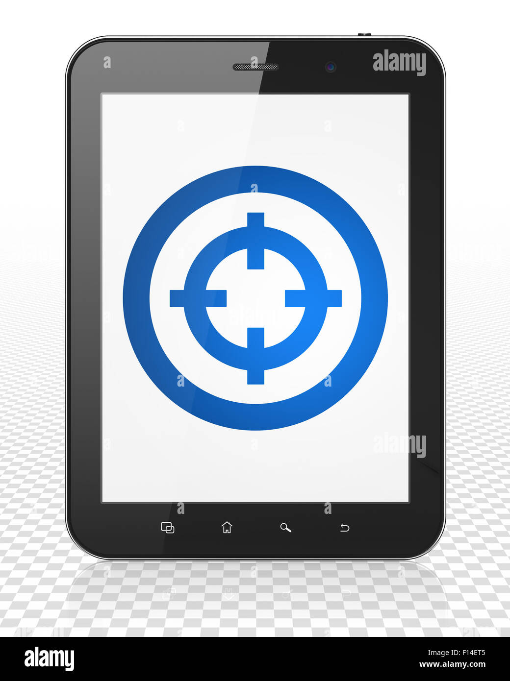 Business concept: Target on Tablet Pc Computer display Stock Photo - Alamy