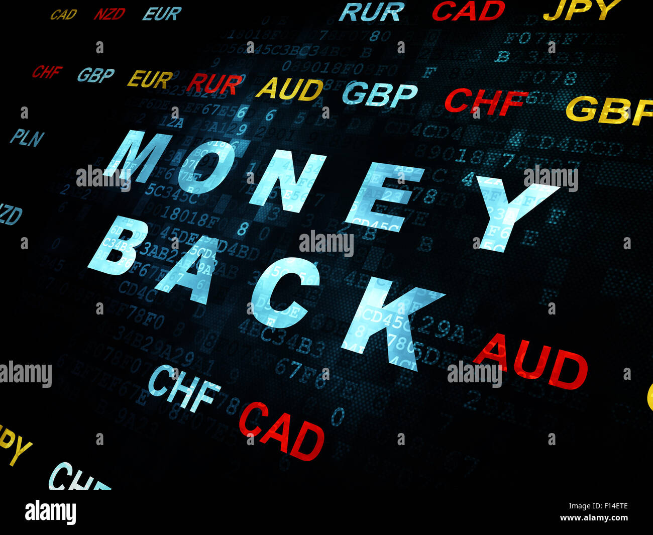 Business concept: Money Back on Digital background Stock Photo - Alamy