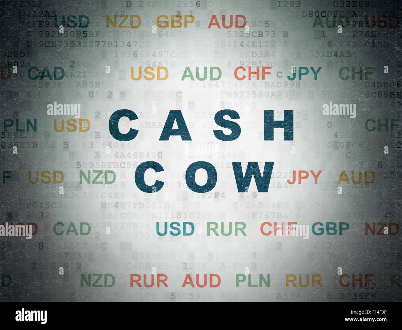 Business concept: Cash Cow on Digital Paper background Stock Photo - Alamy