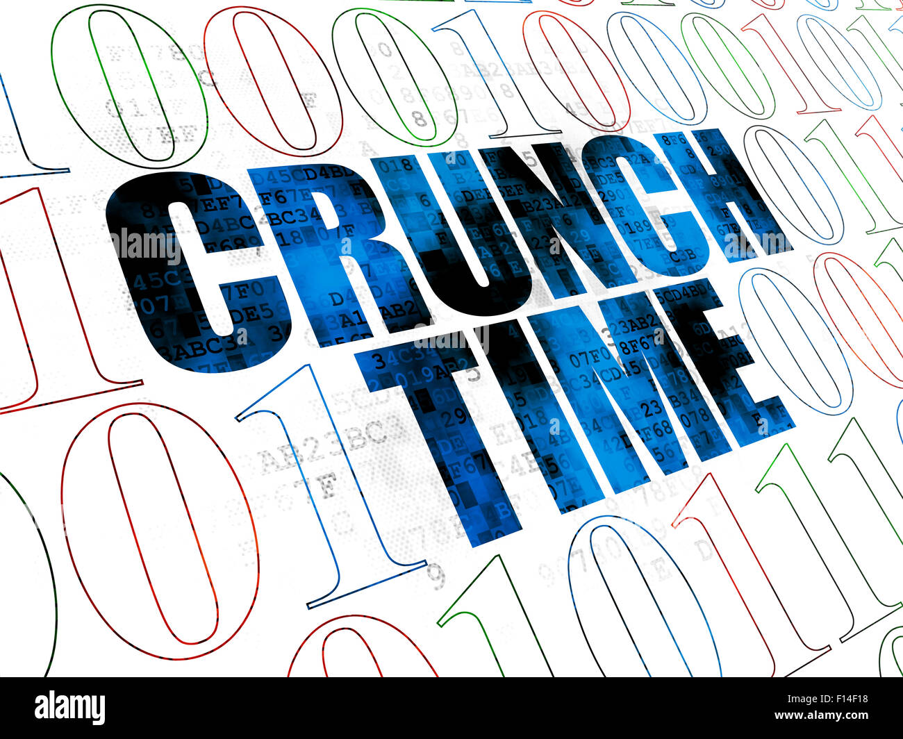 Finance concept: Crunch Time on Digital background Stock Photo - Alamy