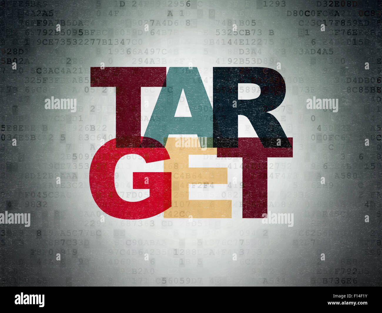 Business concept: Target on Digital Paper background Stock Photo - Alamy