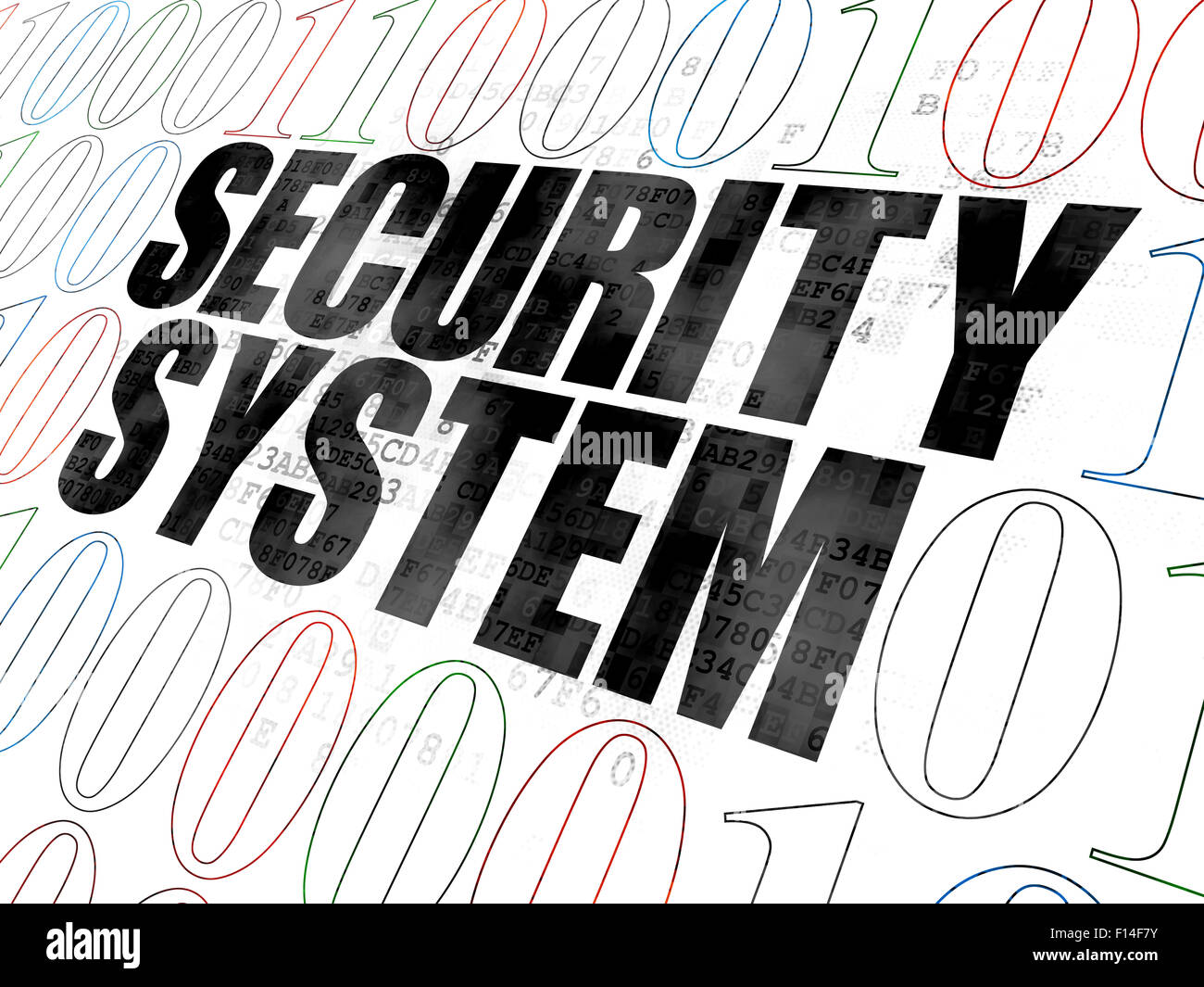 Protection concept: Security System on Digital background Stock Photo ...