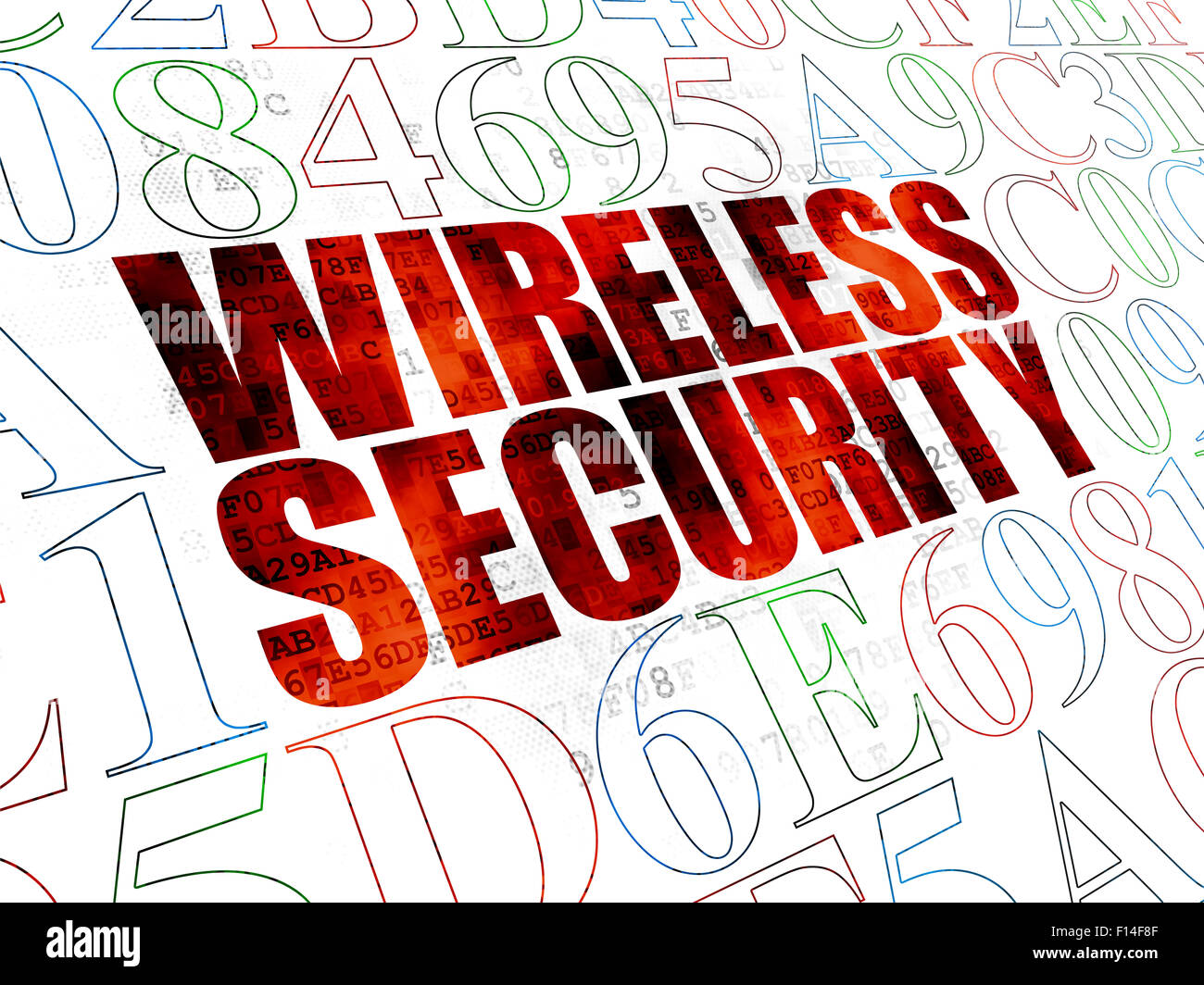 Privacy concept: Wireless Security on Digital background Stock Photo ...