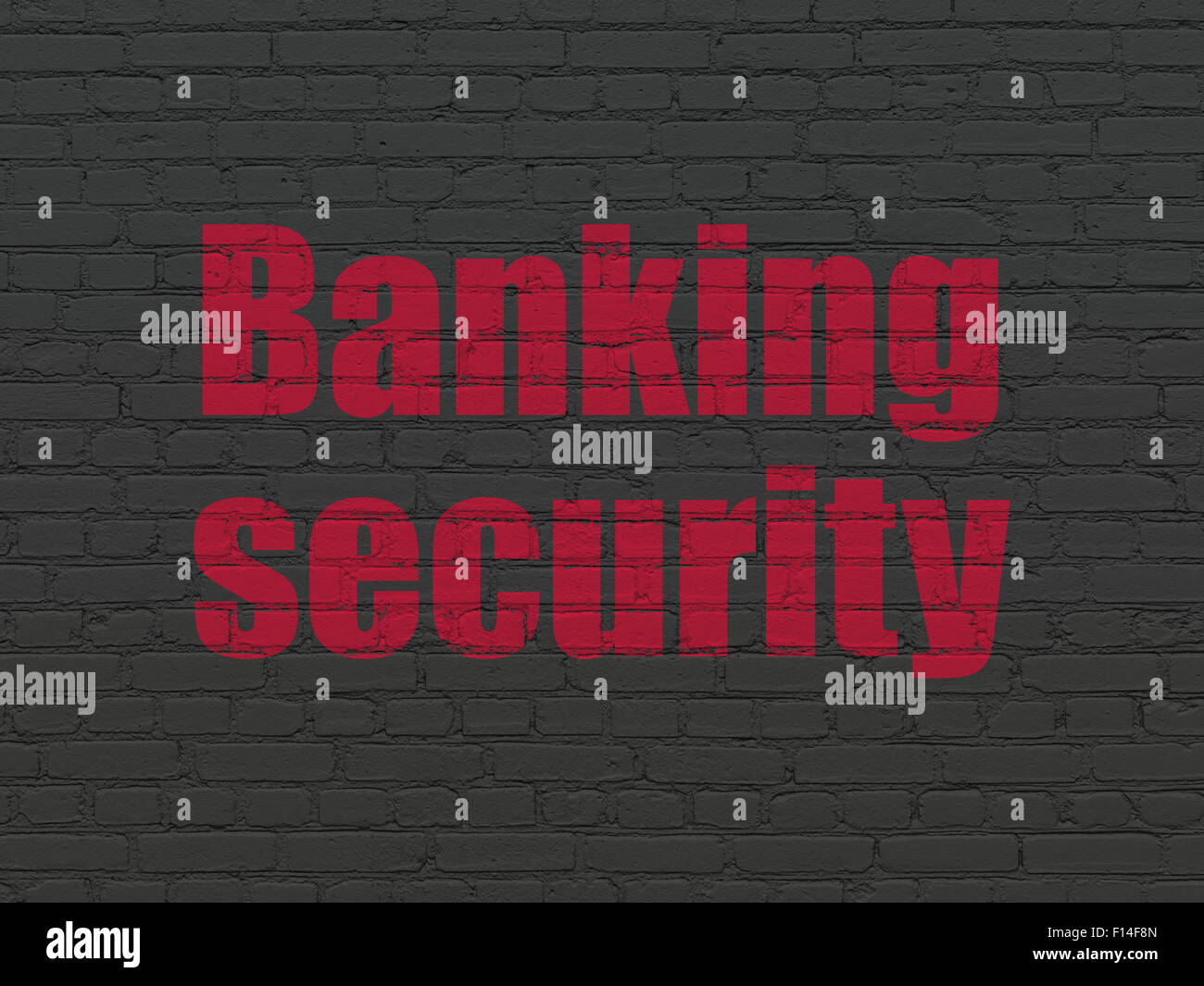 Protection concept: Banking Security on wall background Stock Photo - Alamy