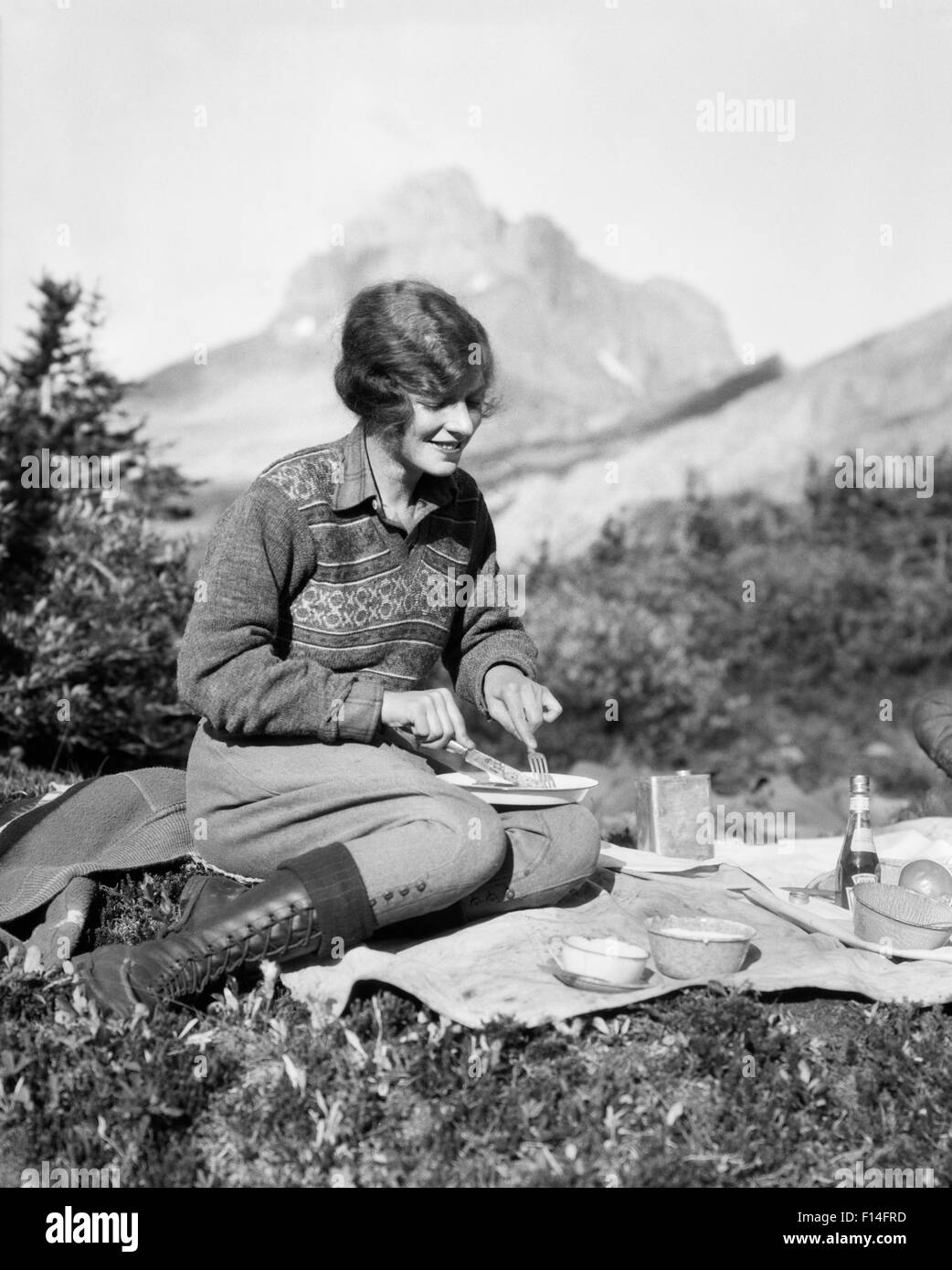 1920s Woman Eating High Resolution Stock Photography and Images - Alamy