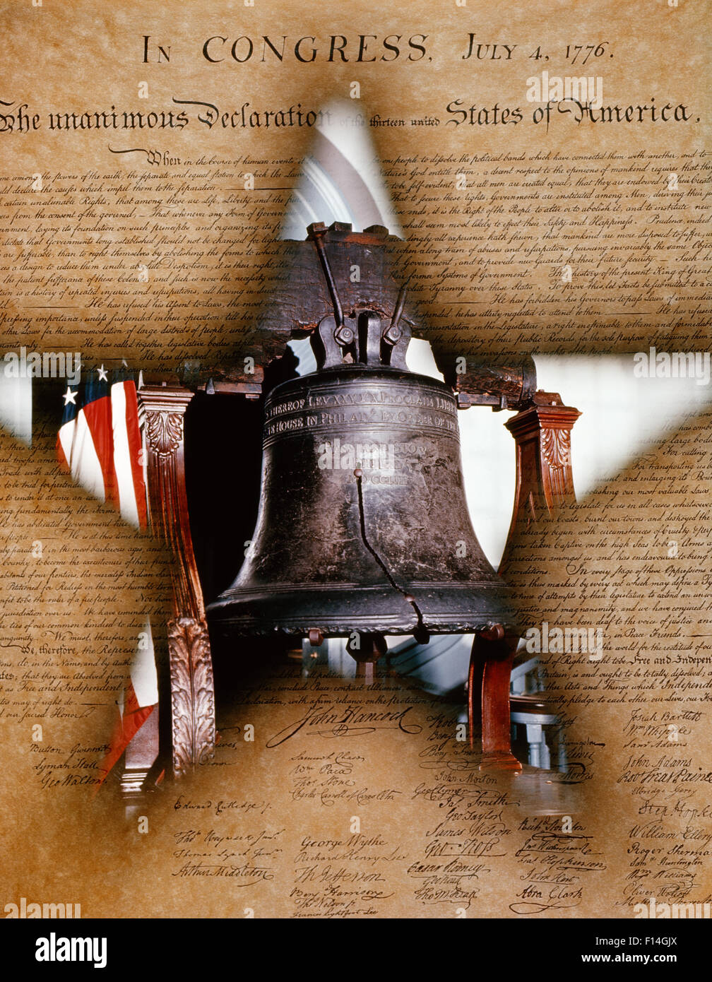 Liberty bell american flag hi-res stock photography and images - Alamy