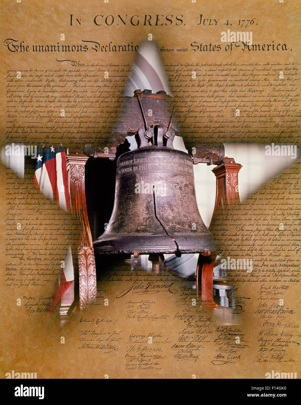 Liberty bell american flag hi-res stock photography and images - Alamy