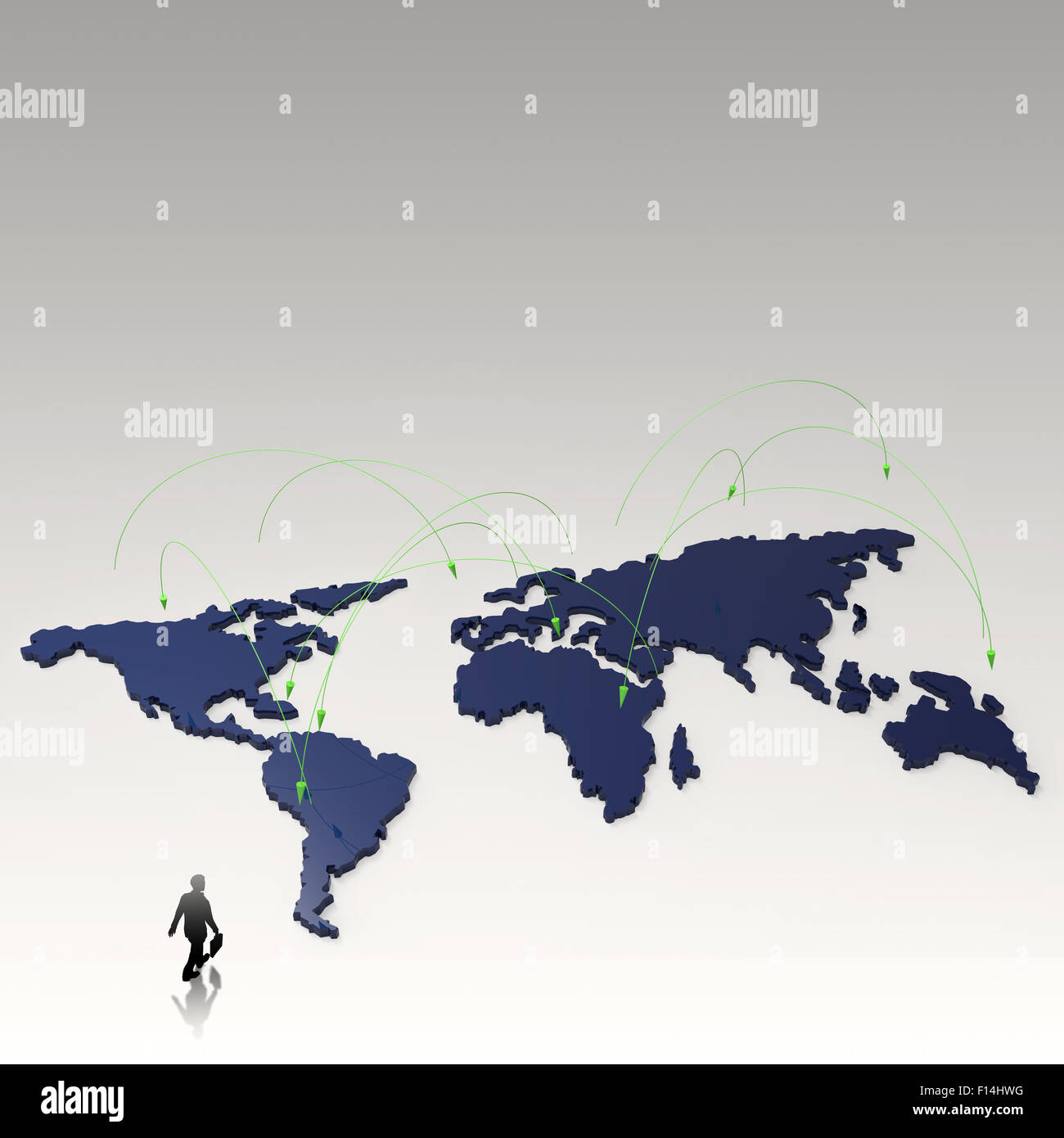 People walking world map hi-res stock photography and images - Alamy