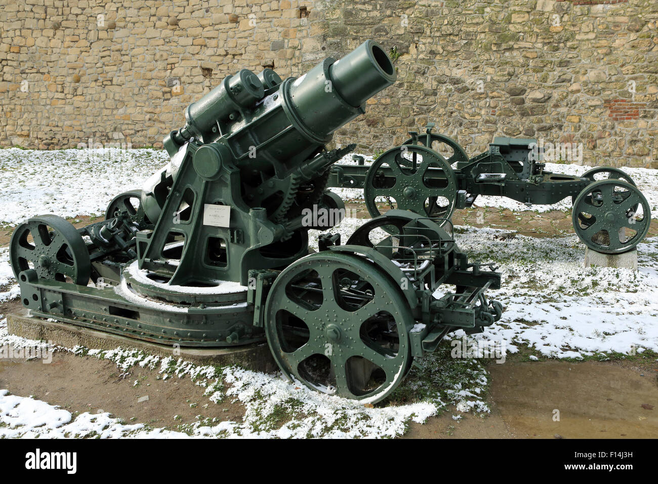 A Moerser 305mm gun at Kalemegdan Fortress in Belgrade, Serbia. The ...