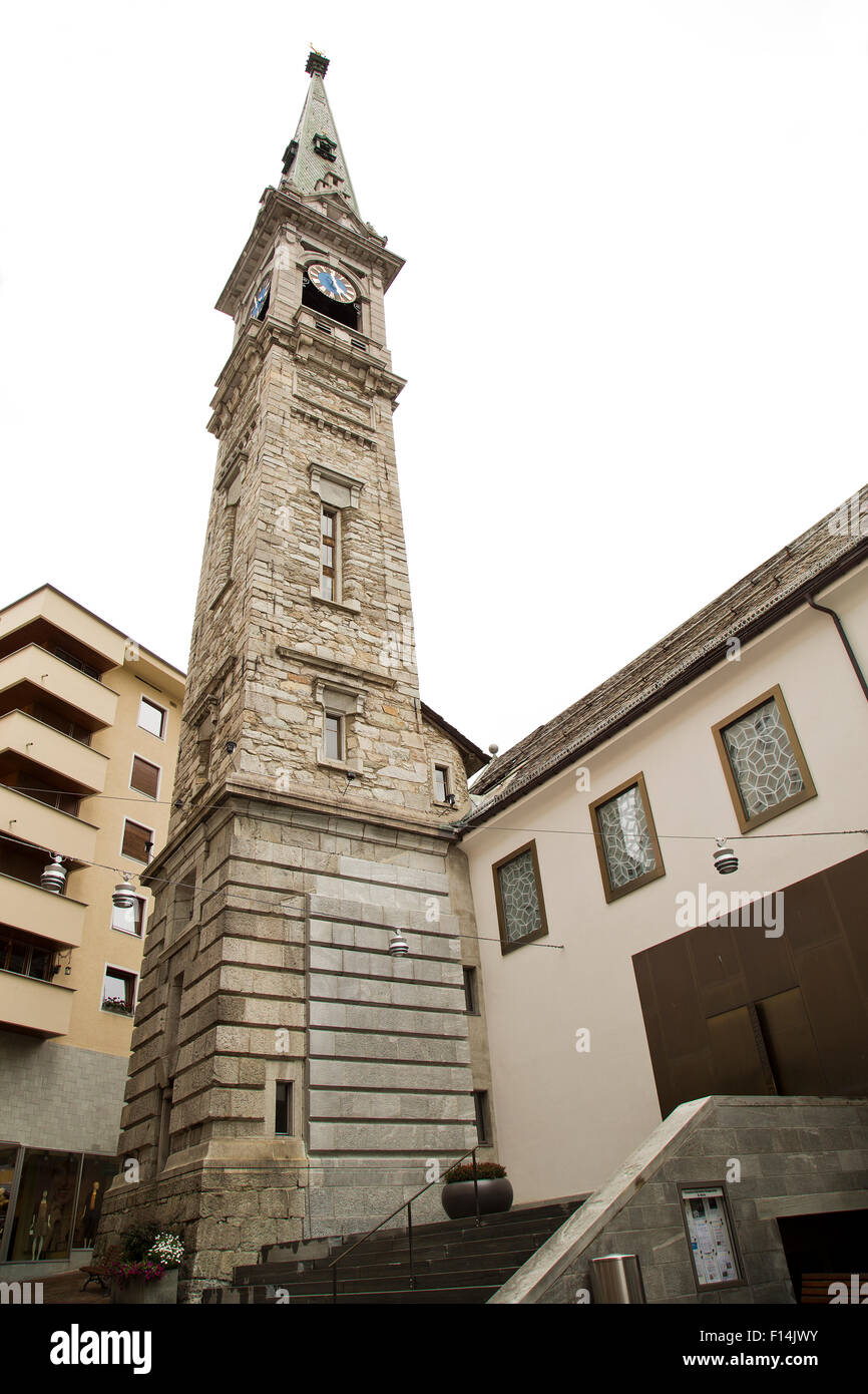 St moritz church tower hi-res stock photography and images - Alamy