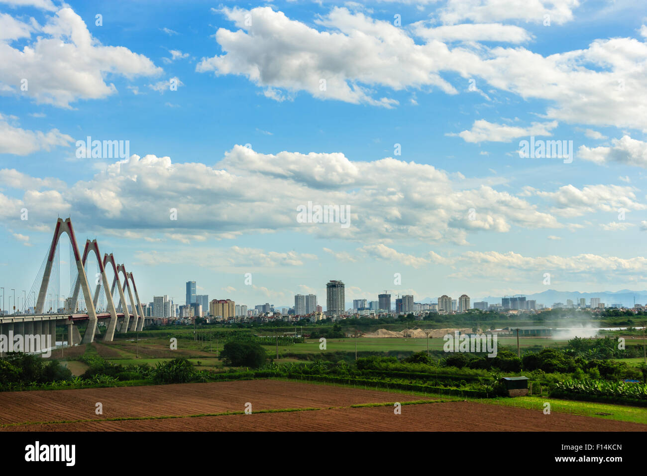 Nhat Tan Bridge, is a cable-stayed bridge crossing the Red River (Asia ...