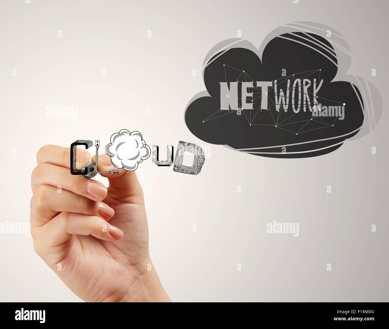 Cloud line drawing hi-res stock photography and images - Alamy