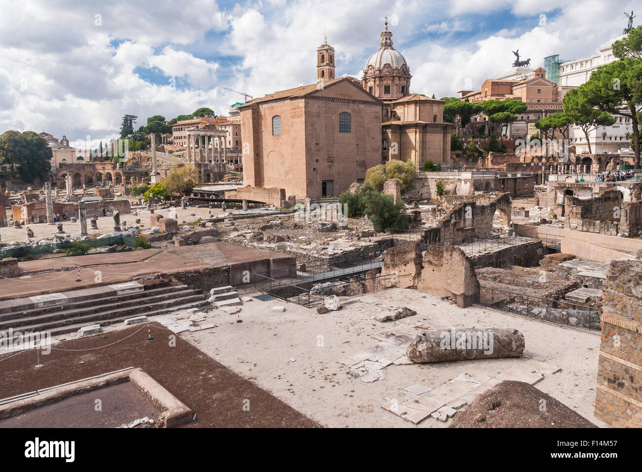 Rome, Italy - ancient Roman Forum, UNESCO World Heritage Site Stock ...