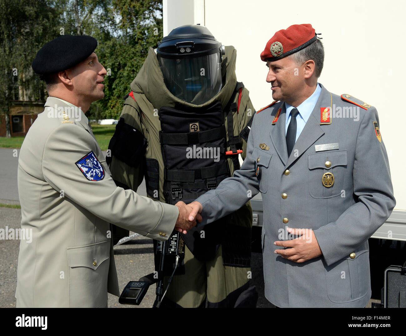 Prague, Czech Republic. 27th Aug, 2015. German military police chief ...