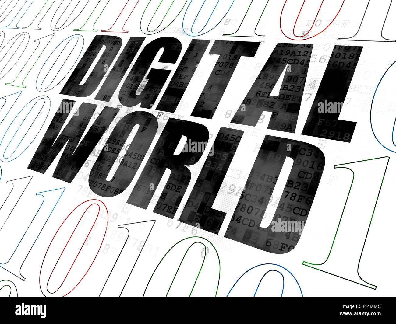 Data concept: Digital World on Digital background Stock Photo - Alamy