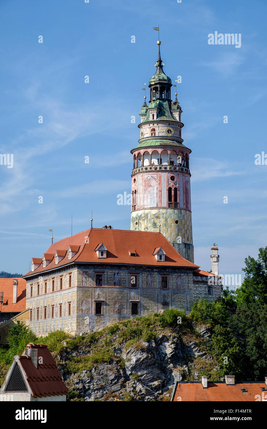 View of Castle and castle tower Český Krumlov - a UNESCO World Heritage ...