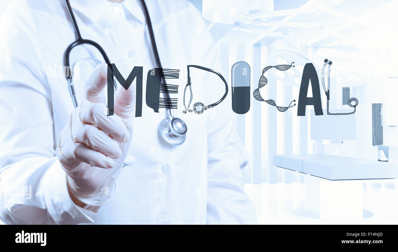 doctor hand drawing design word MEDICAL DOCTOR as concept Stock Photo ...
