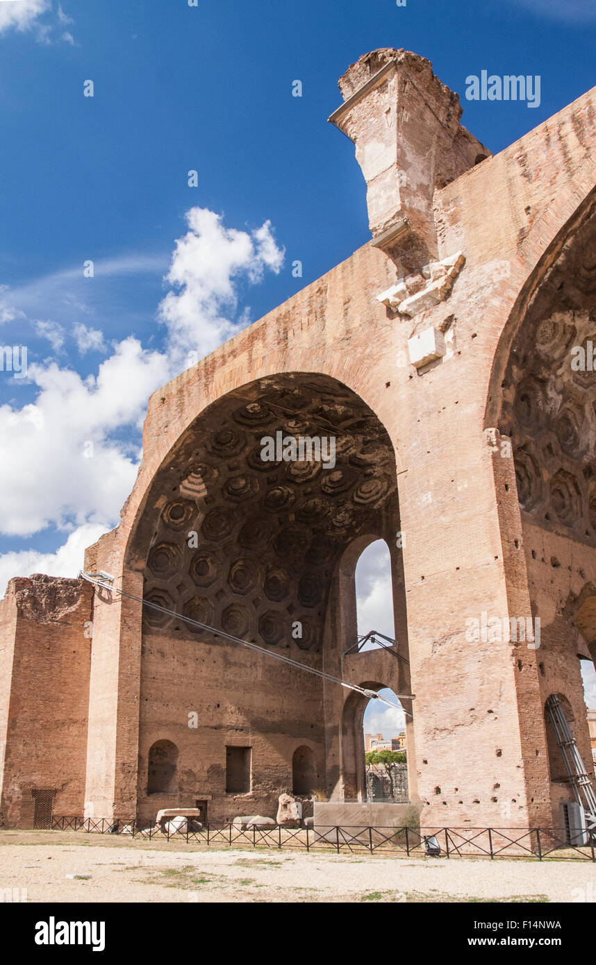 The Basilica of Maxentius and Constantine in the Roman Forum in Rome ...