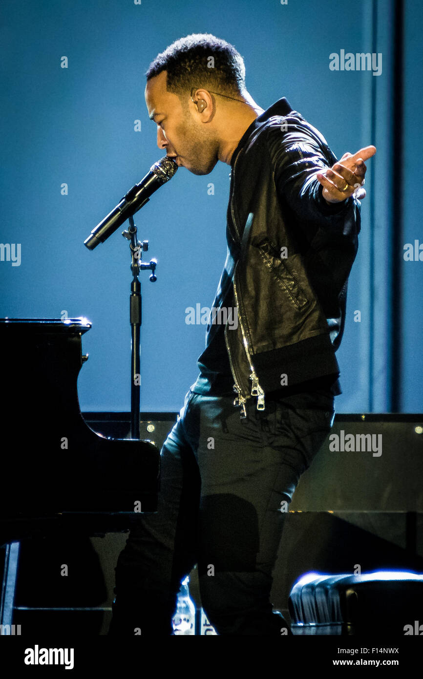 John Legend performing live on stage at The O2 Featuring: John Legend ...