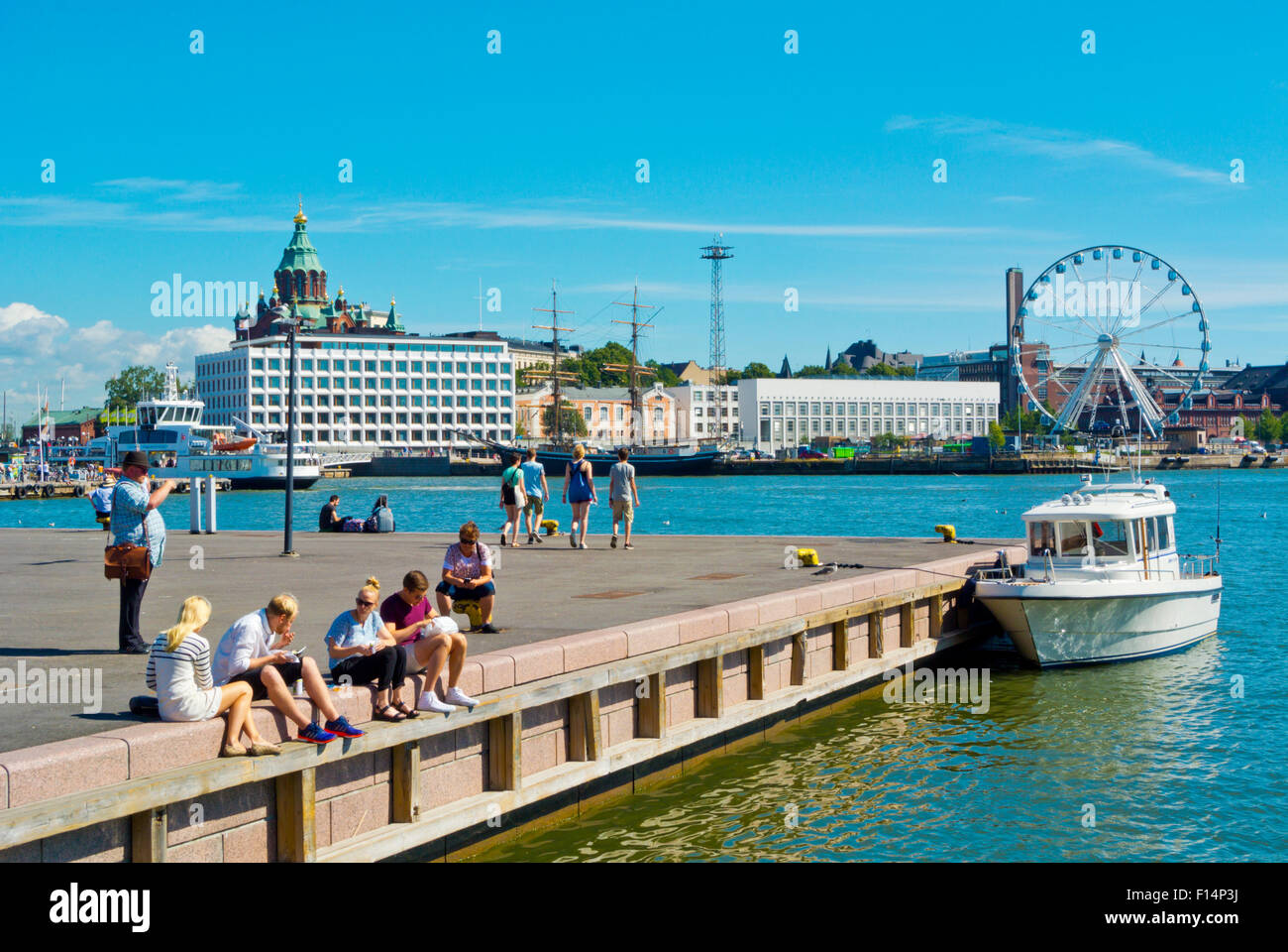 Eteläranta, south bank, central Helsinki, Finland, Europe Stock Photo ...