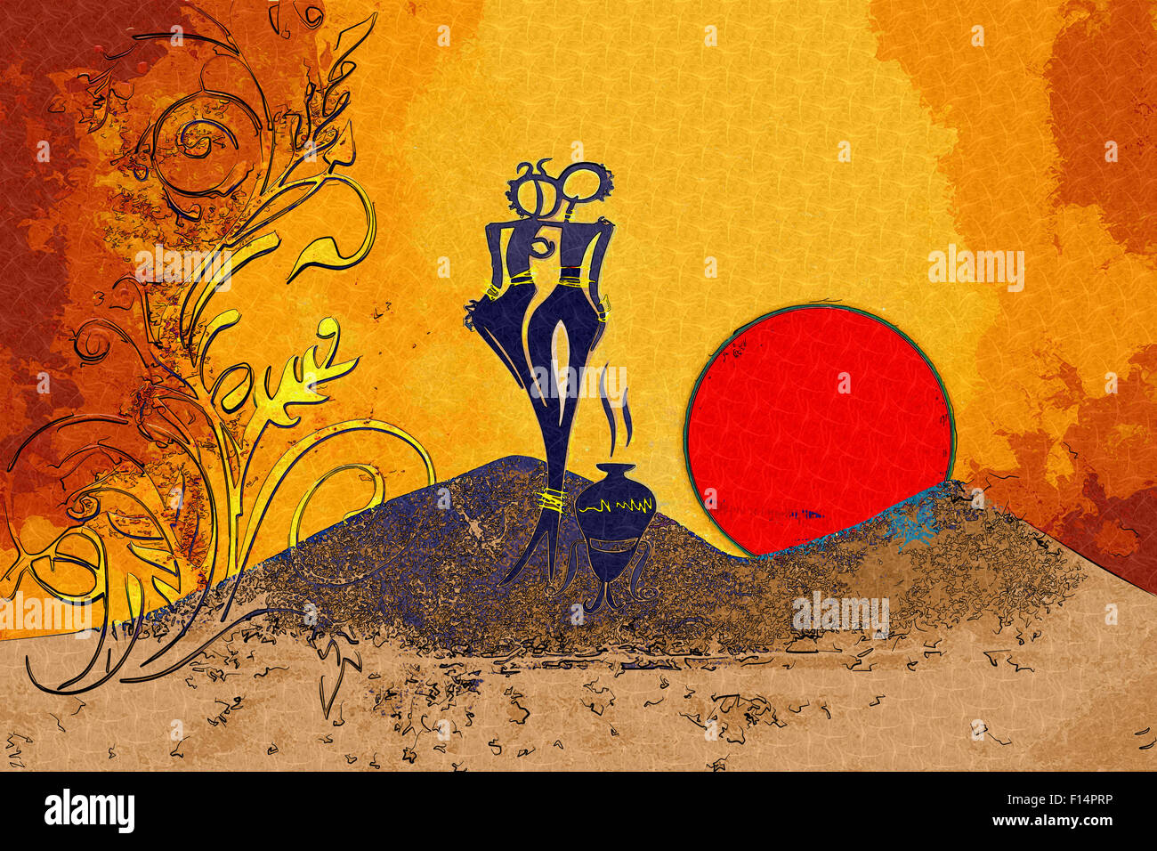 African ethnic retro vintage Stock Photo - Alamy