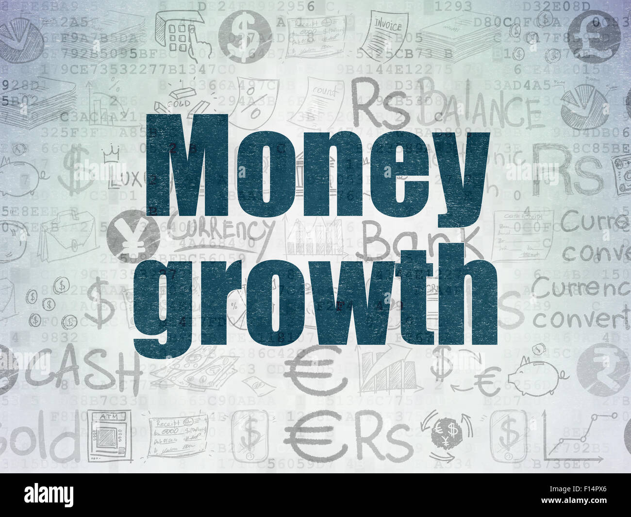 Money concept: Money Growth on Digital Paper background Stock Photo - Alamy