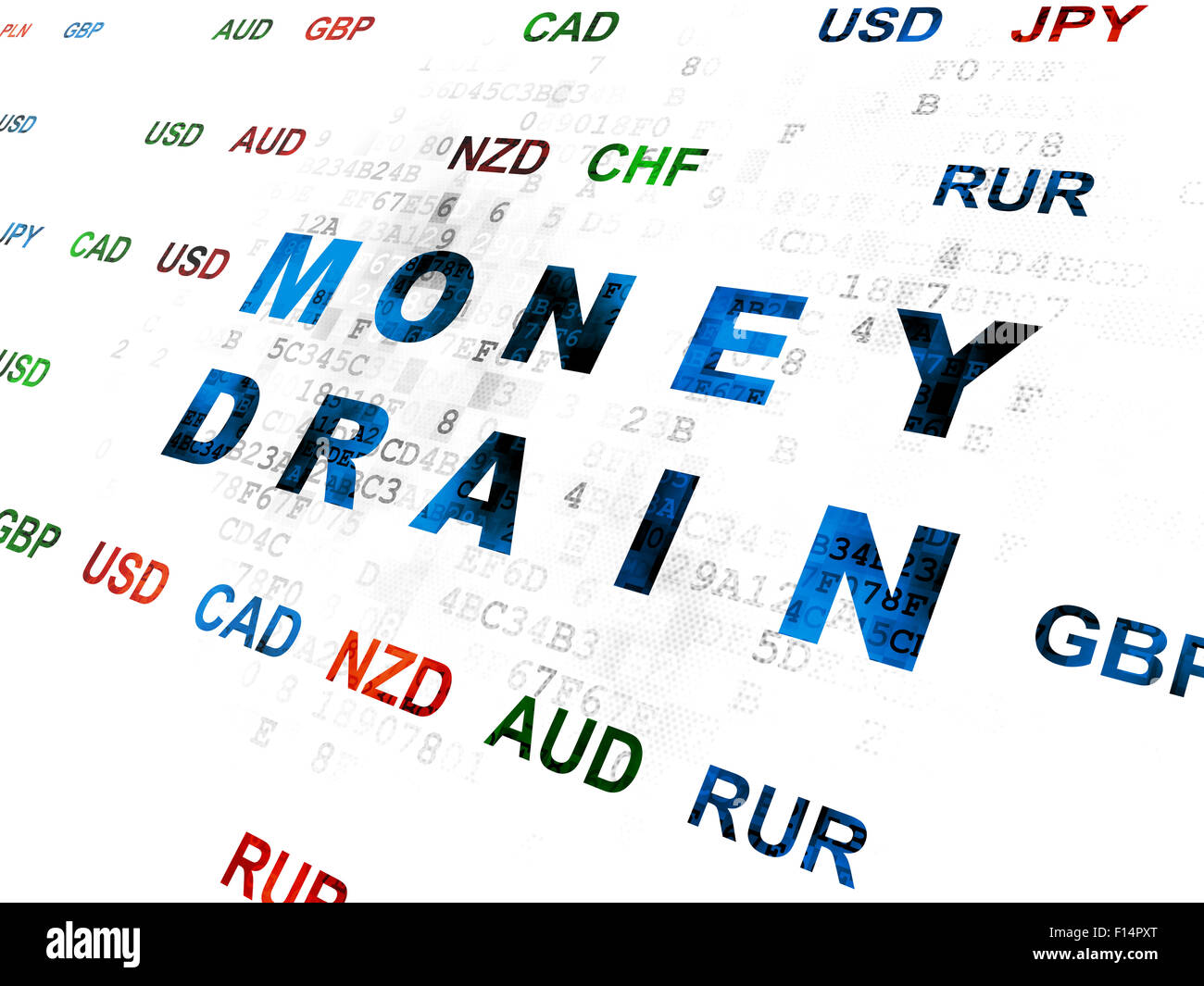 Currency concept: Money Drain on Digital background Stock Photo - Alamy