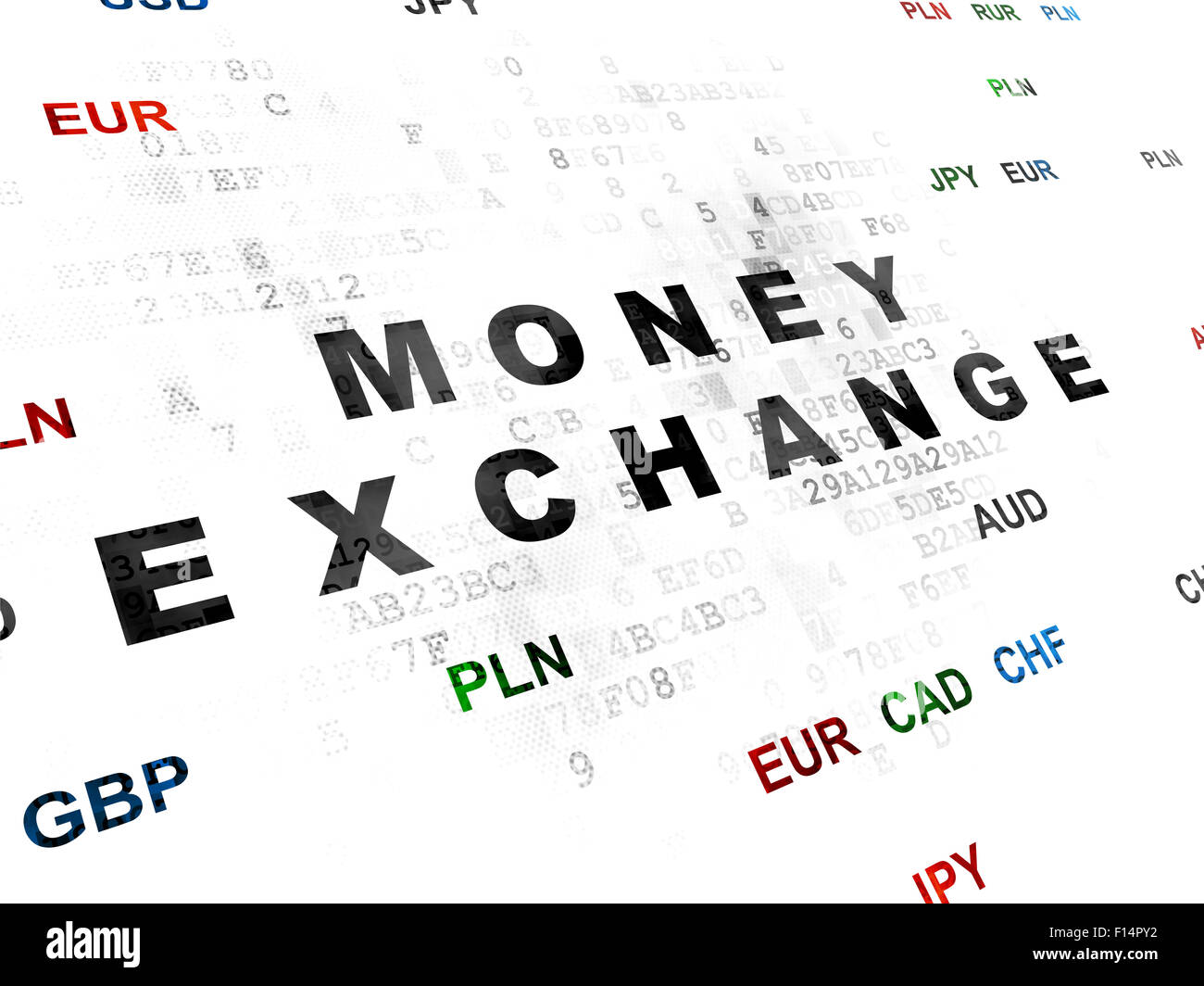 Currency concept: Money Exchange on Digital background Stock Photo - Alamy