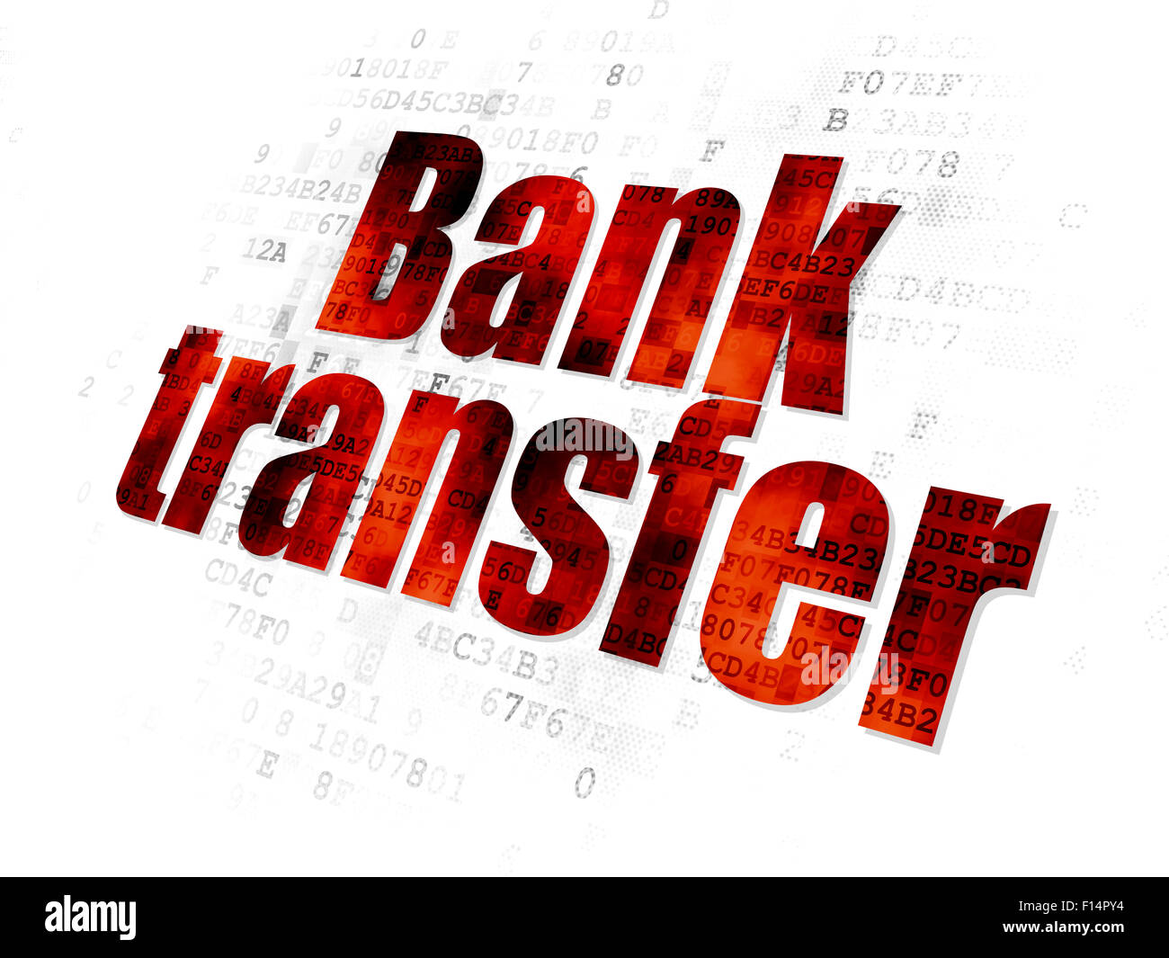 Money concept: Bank Transfer on Digital background Stock Photo - Alamy