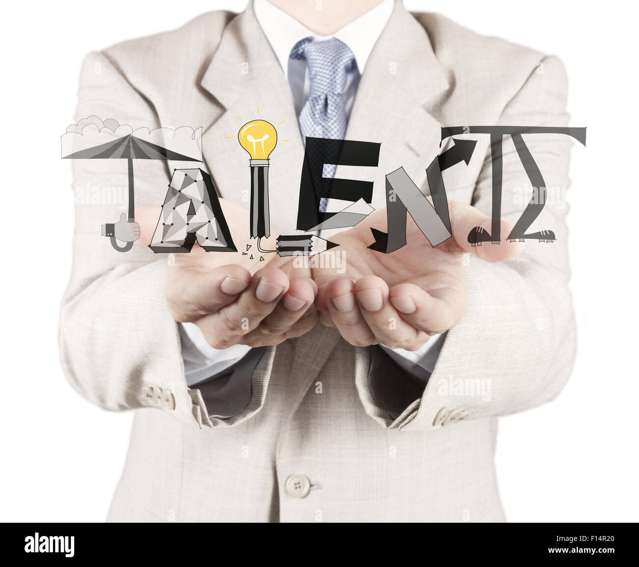 businessman hand drawing design word Talent as concept Stock Photo - Alamy
