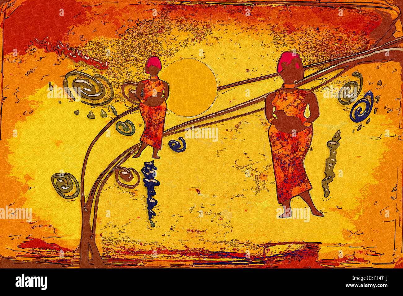 African ethnic retro vintage Stock Photo - Alamy