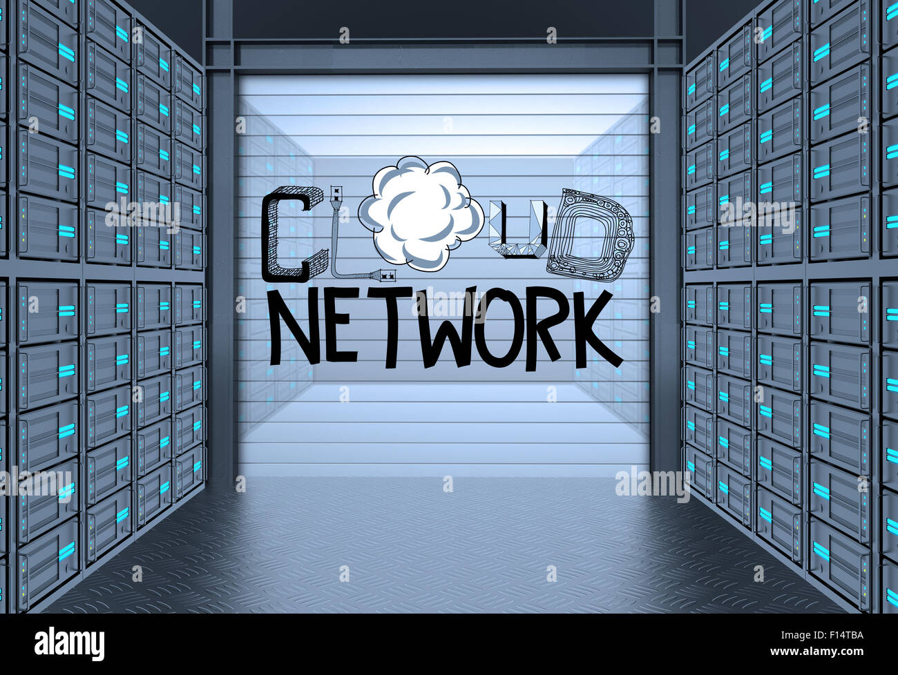 hand drawn a Cloud Computing diagram as server concept Stock Photo - Alamy