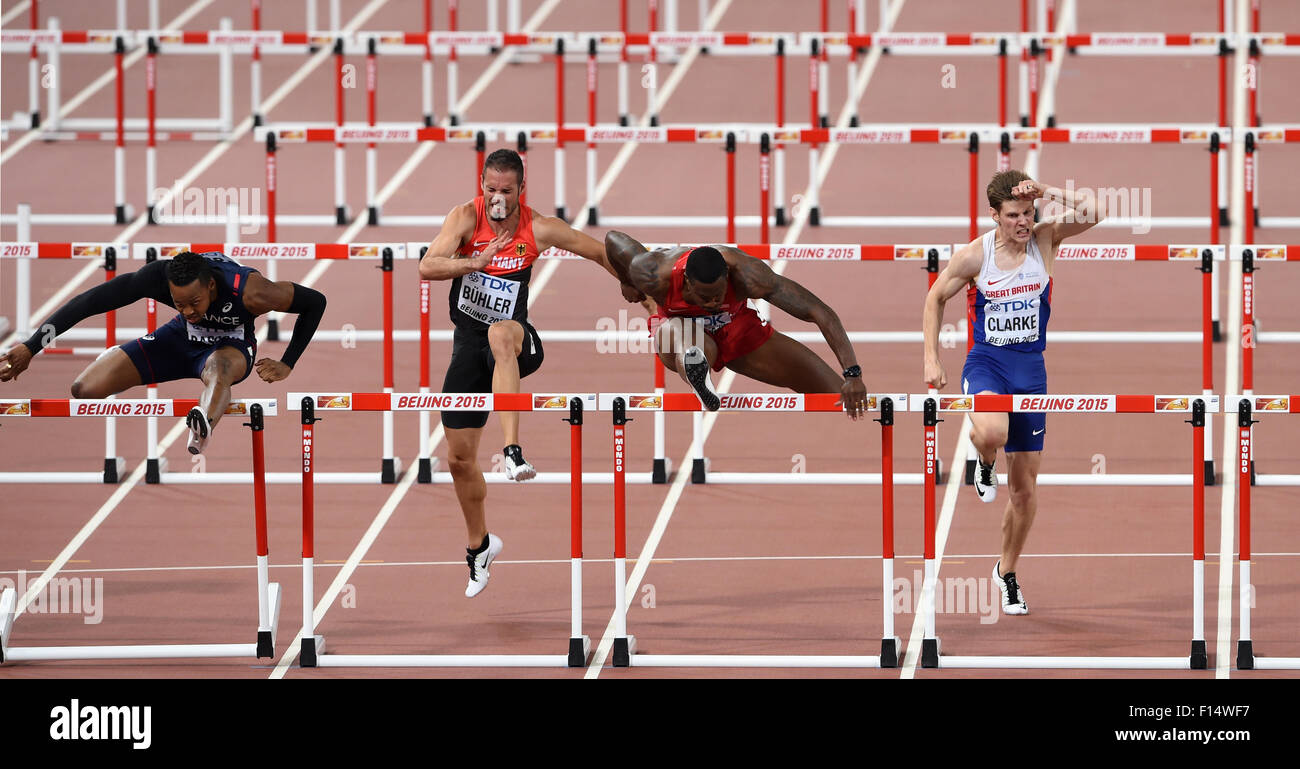 Beijing, China. 27th Aug, 2015. David Oliver (2nd R) of the United ...