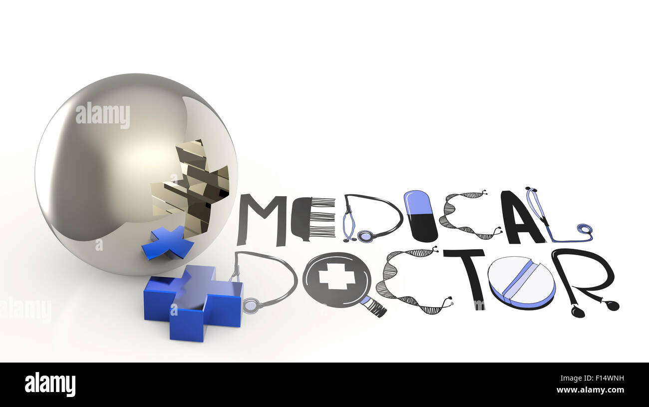 3d virtual medical symbol and text design MEDICAL DOCTOR as concept ...
