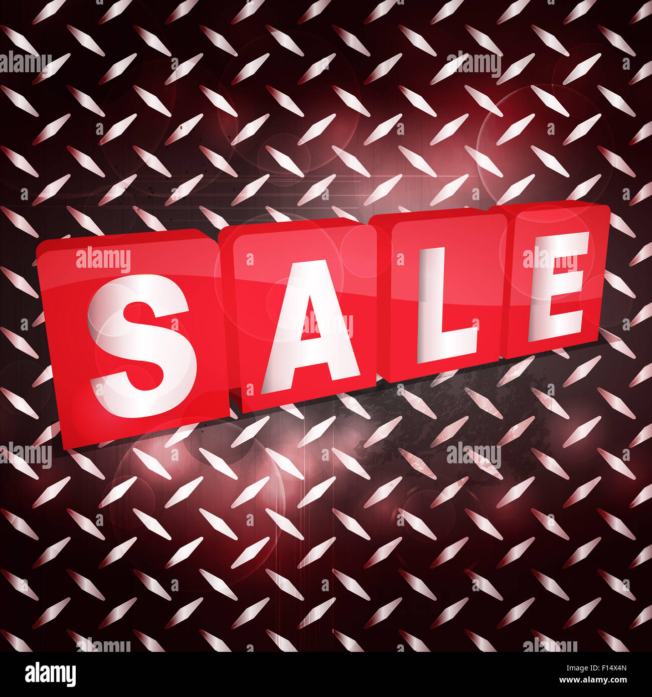 Red Sale Tabs Over a Black Metallic Diamond Plaque Stock Photo - Alamy