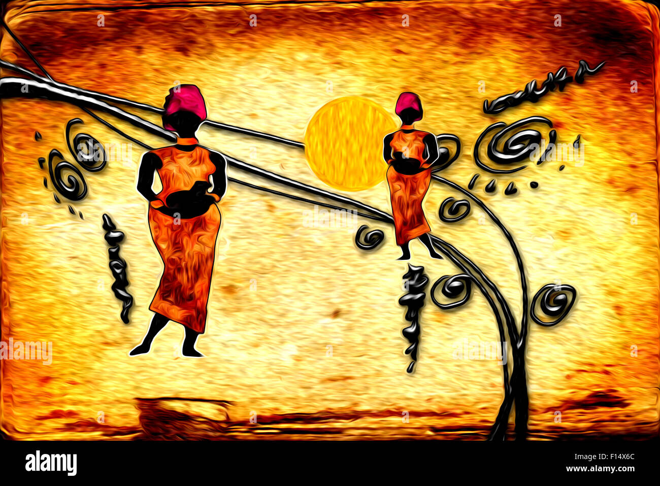 African ethnic retro vintage Stock Photo - Alamy