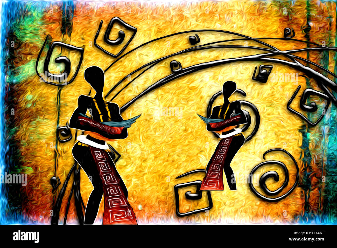 African ethnic retro vintage Stock Photo - Alamy