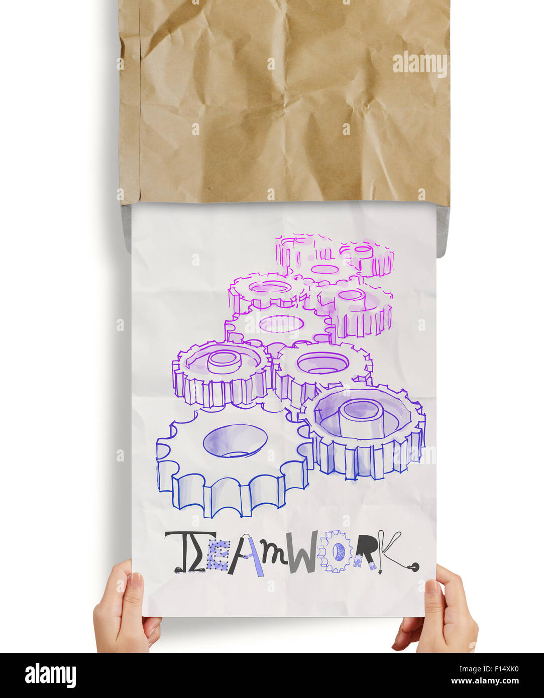 Teamwork hand drawn hi-res stock photography and images - Alamy