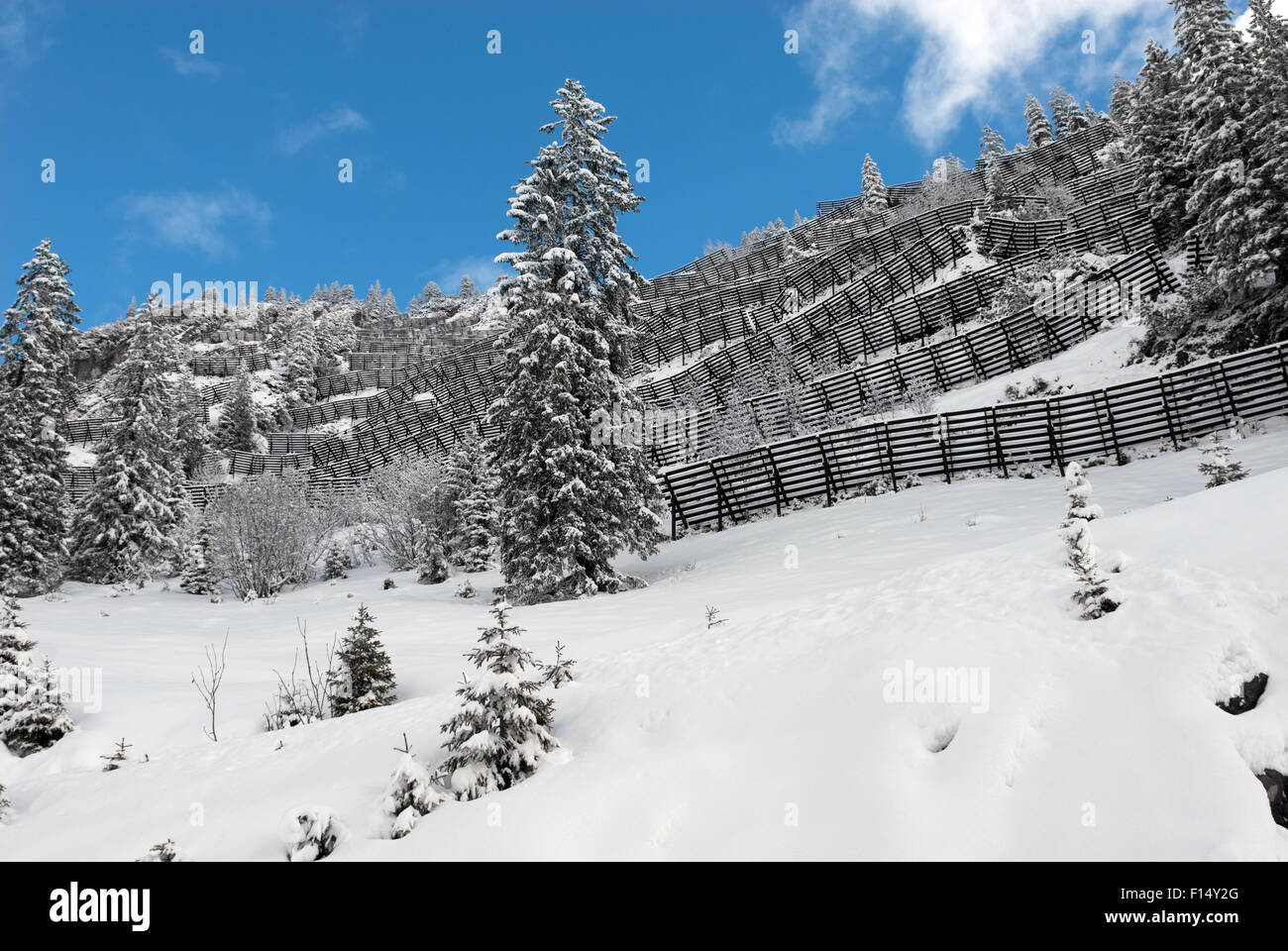 Avalanche fence hi-res stock photography and images - Alamy