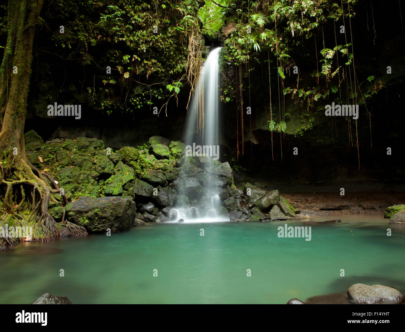 Idyllic waterfall falls emerald pond hi-res stock photography and ...