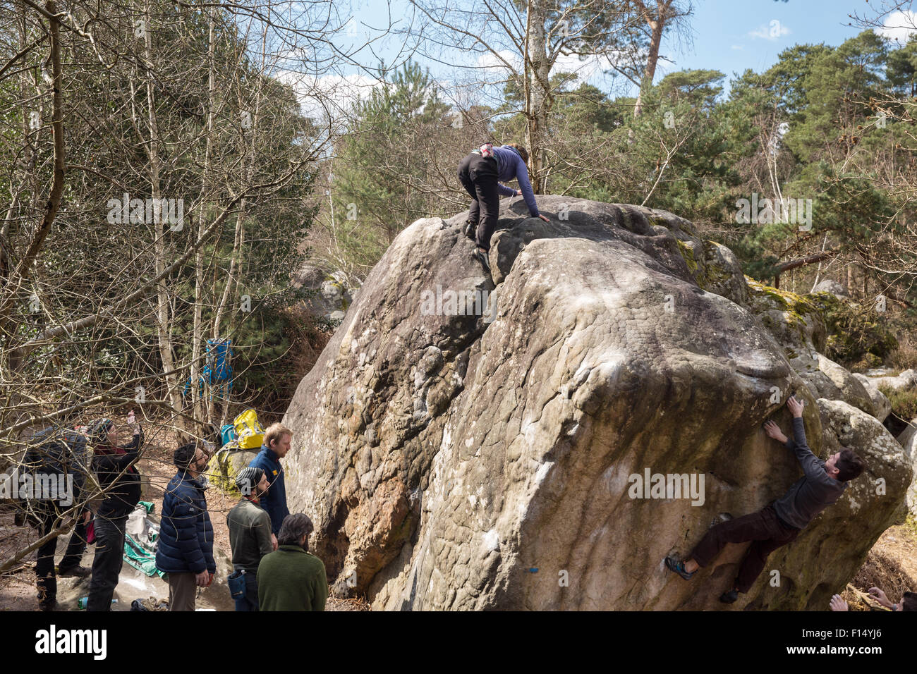 Fontainebleau boulders hi-res stock photography and images - Alamy