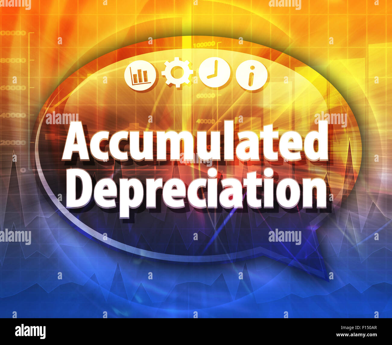 Speech bubble dialog illustration of business term saying Accumulated ...