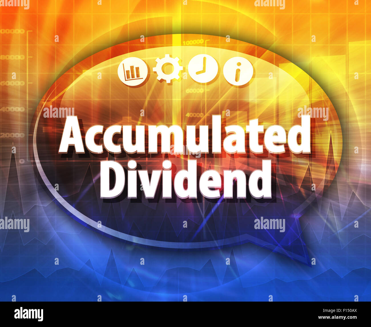 Speech bubble dialog illustration of business term saying Accumulated ...