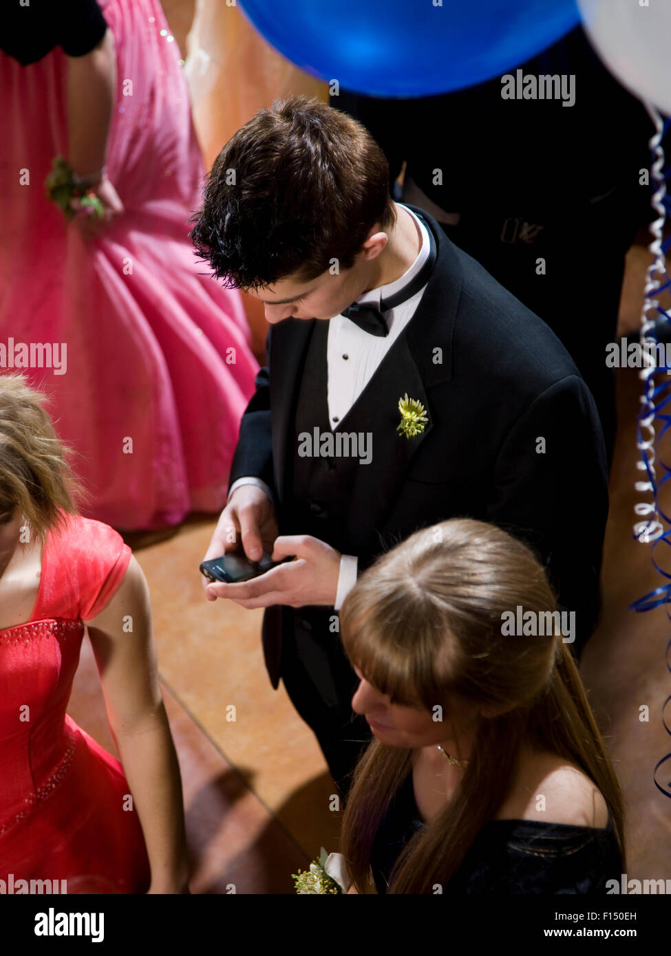 USA, Utah, Cedar Hills, Teenagers (14-17) at high school prom Stock ...