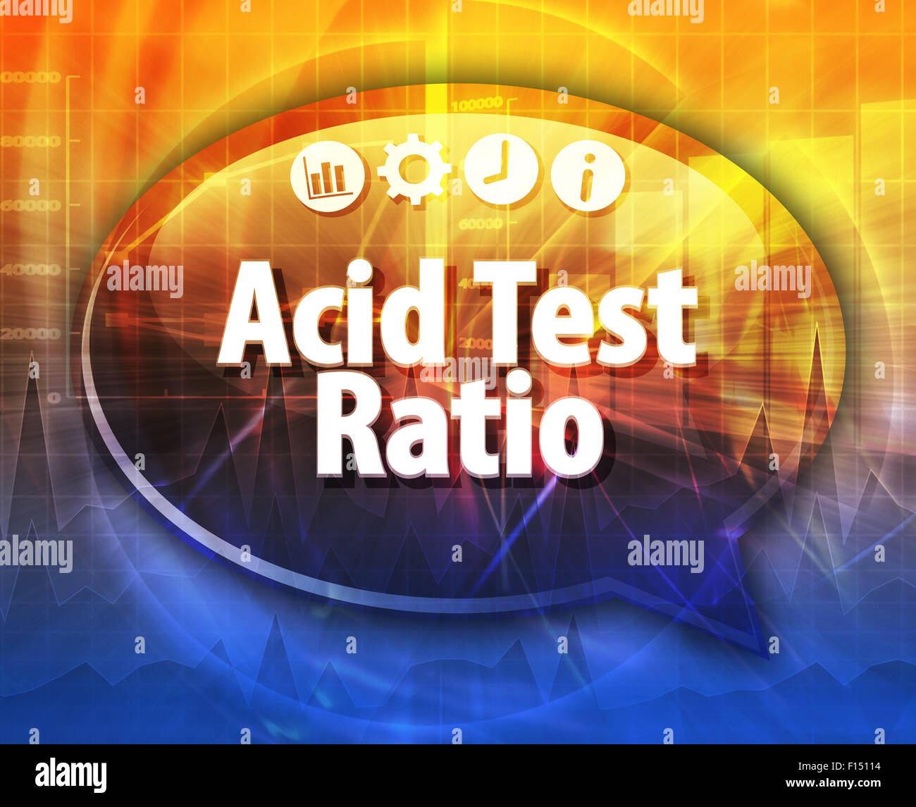 Speech bubble dialog illustration of business term saying Acid Test ...
