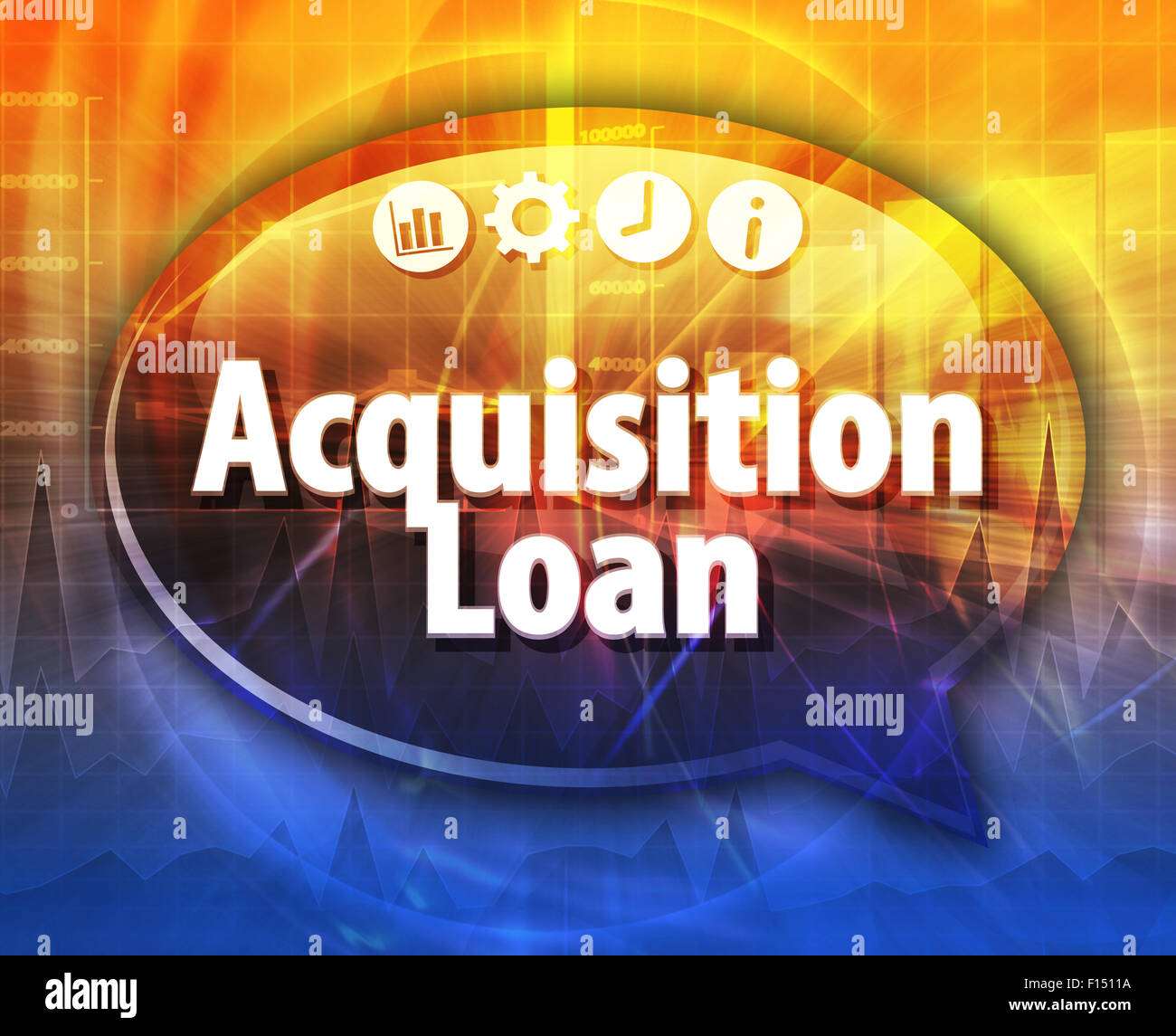 Speech bubble dialog illustration of business term saying Acquisition ...