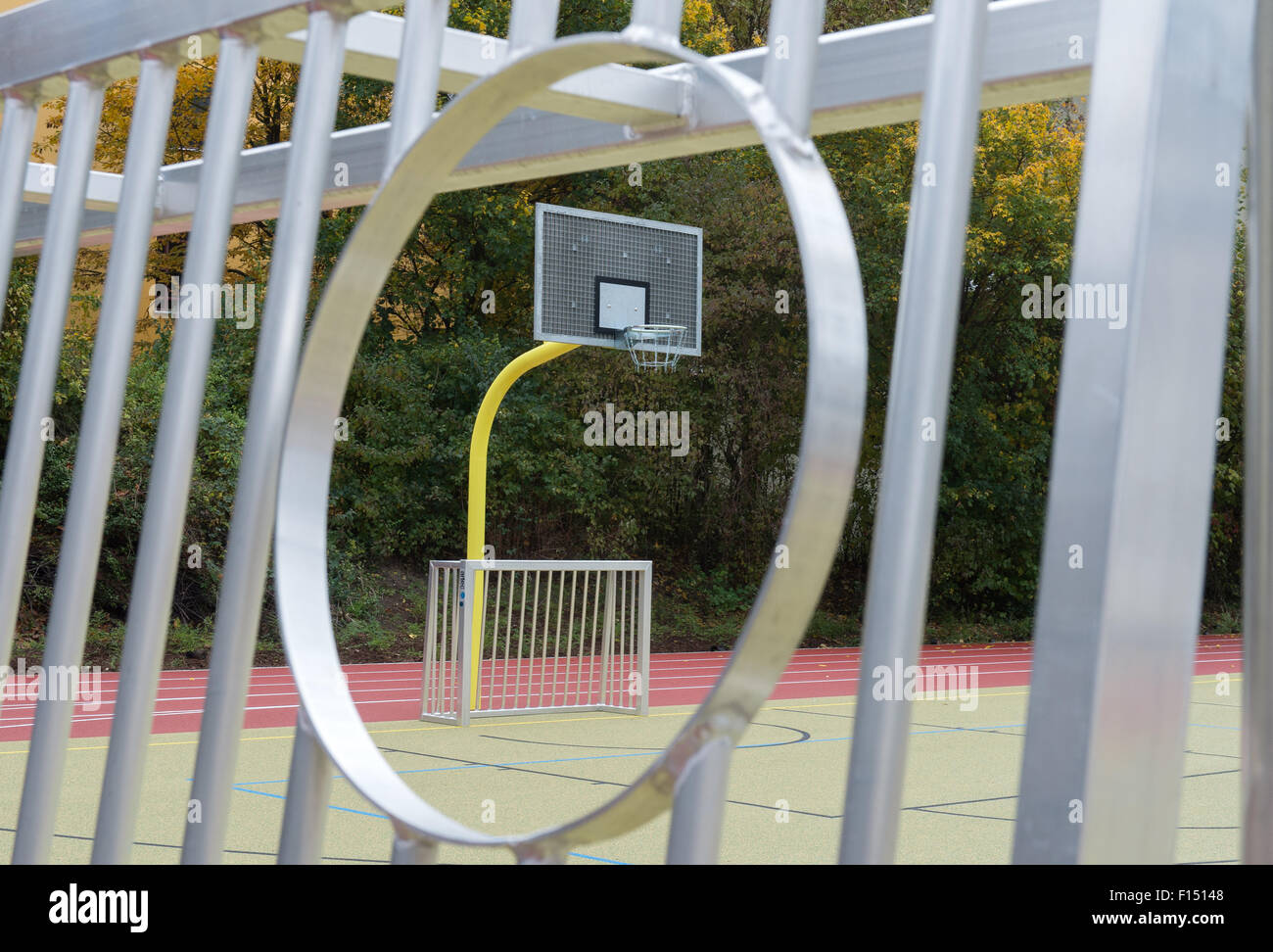 Berlin, Germany, Detail shot of a sports field Stock Photo - Alamy