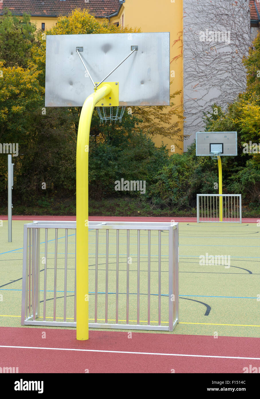 Berlin, Germany, Detail shot of a sports field Stock Photo - Alamy