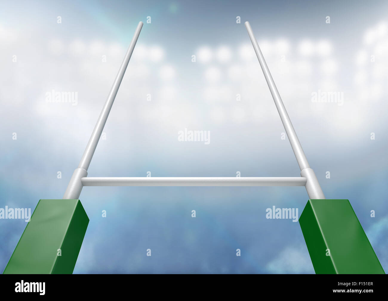 Rugby goal posts in field hi-res stock photography and images - Alamy