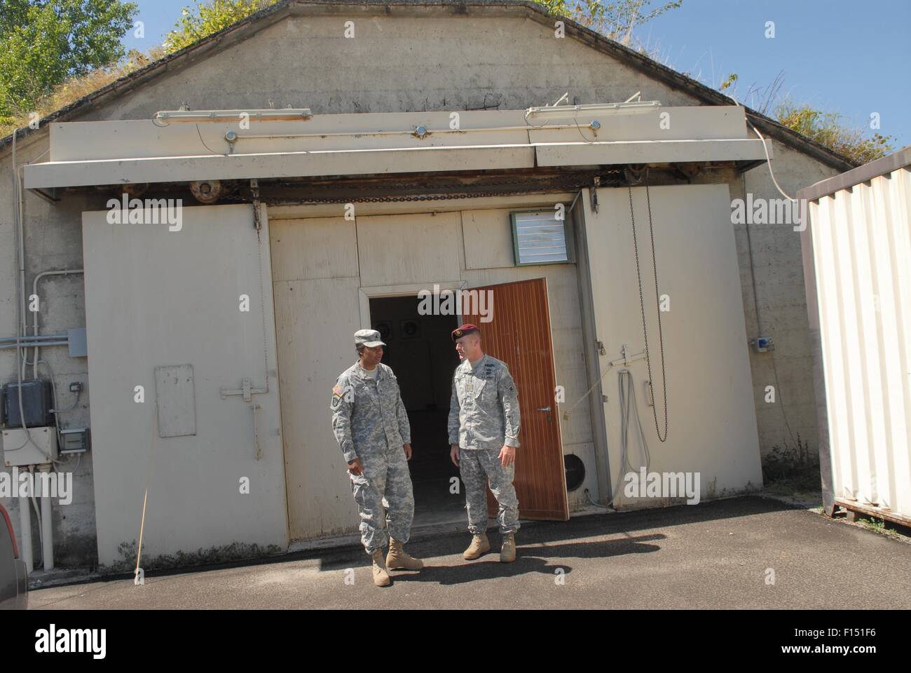Italy, Camp Ederle US Army base in Vicenza, a bunker used as warehouse ...